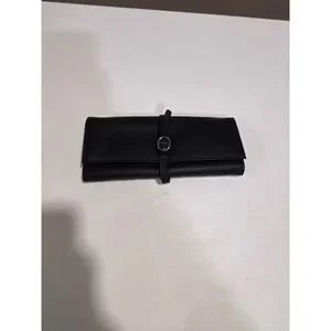 Storage & Organization | Genuine Leather Organizer Case Black Trifold 3 ...
